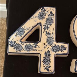 Keukenhof Gardens | Other | Delft Blue Floral Ceramic House Numbers ...